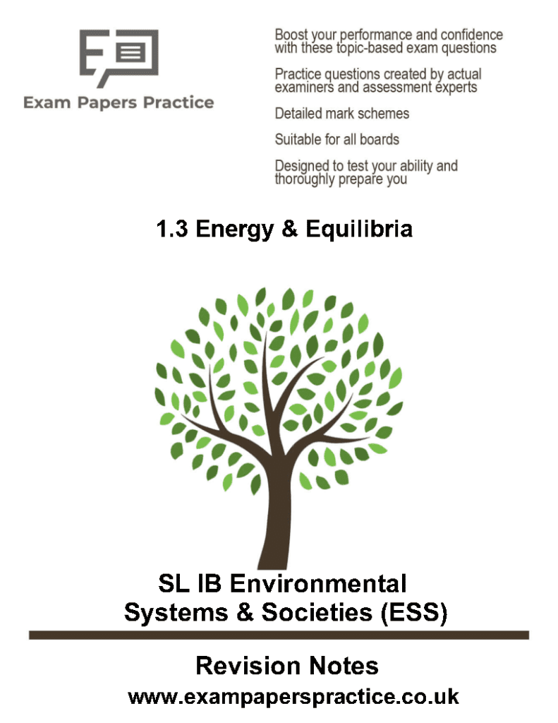 SL IB ESS Revision Notes | Exam Papers Practice For GCSE, IGCSE, AS, A ...