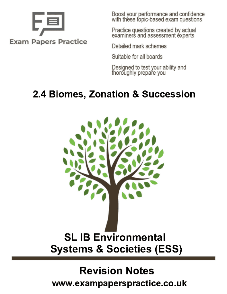 SL IB ESS Revision Notes - Exam Papers Practice For GCSE, IGCSE, AS, A ...