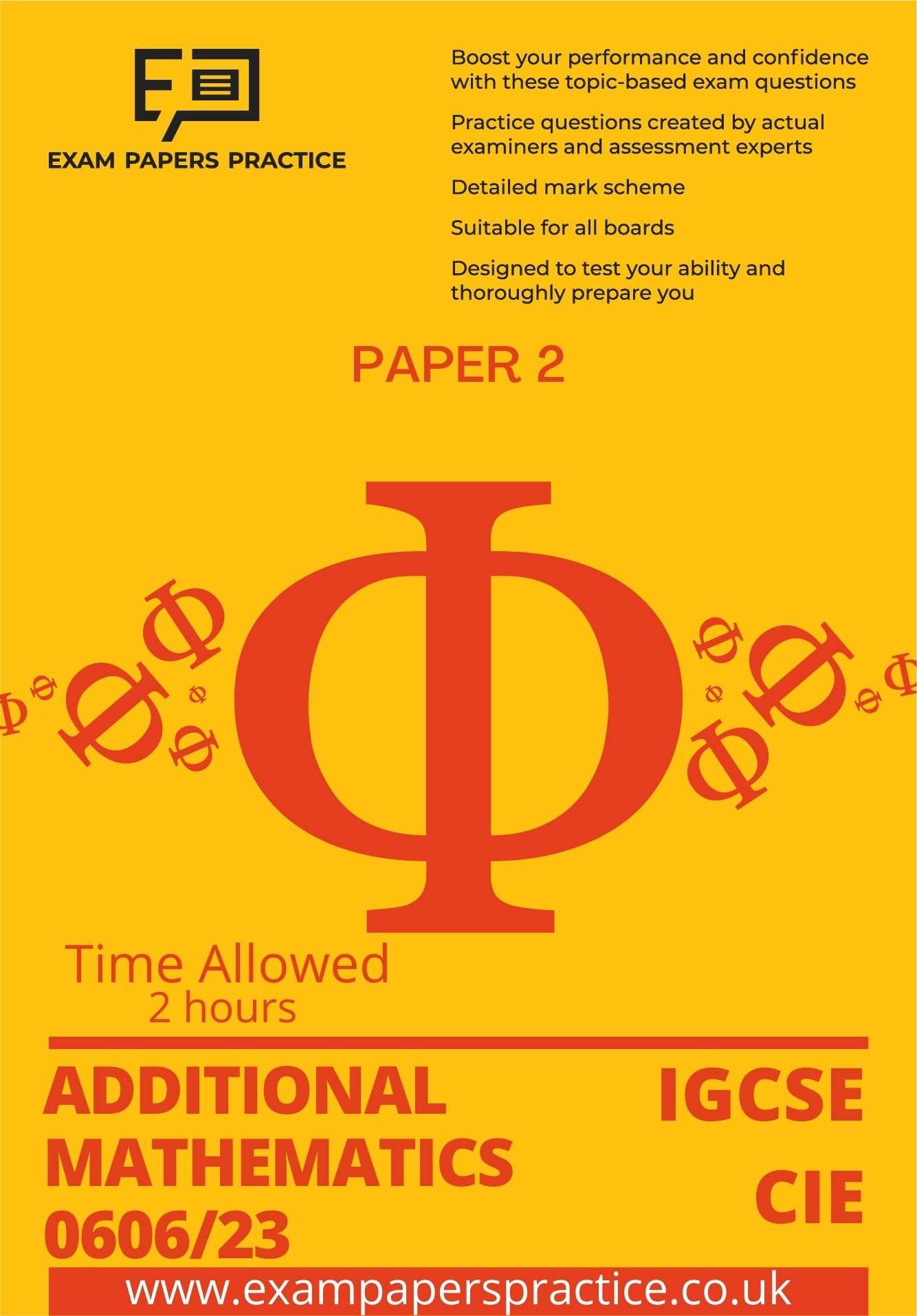IGCSE CIE Additional Mathematics 0606 Practice Papers