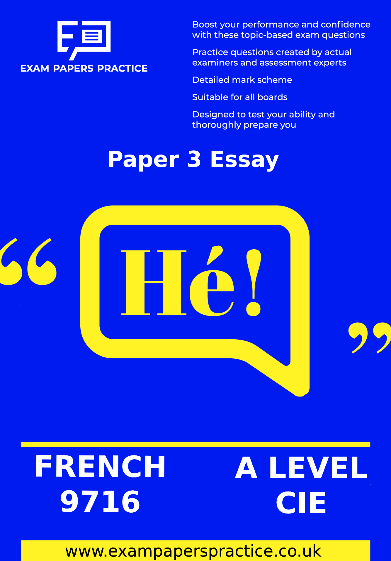 CIE A Level French Practice Papers (9716) - Exam Papers Practice For ...