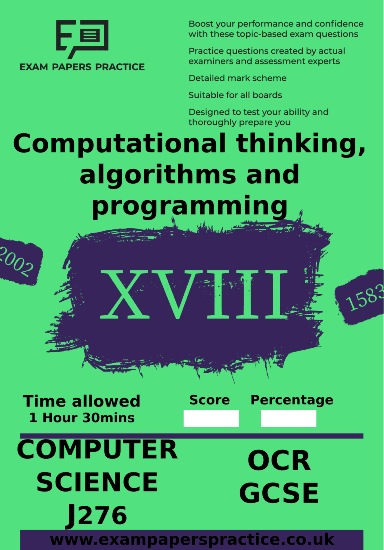 OCR GCSE Computer Science Practice Papers (J276)
