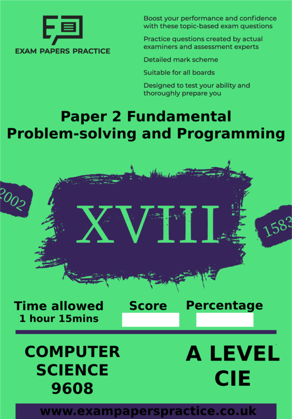CIE A-Level Computer Science 9608 Practice Papers