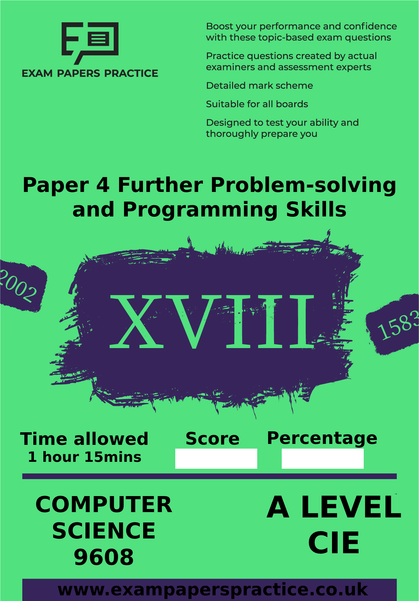 CIE A-Level Computer Science 9608 Practice Papers