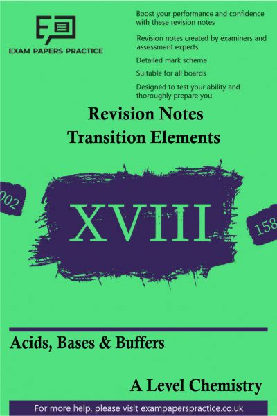 OCR A Level Transition Elements Revision Notes