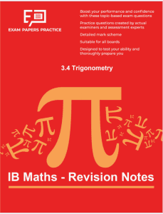 DP IB Mathematics (Analysis & Approaches) HL Revision Notes