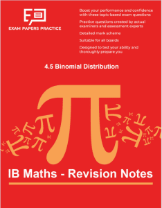 DP IB Mathematics (Analysis & Approaches) HL Revision Notes